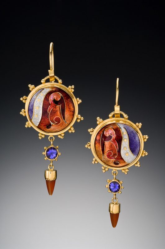 Custom Enamel Earrings by Patsy Croft - Patsy Croft Jewelry