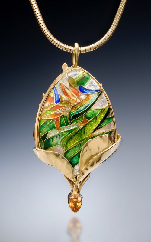 Custom Enamel Pendant made by Patsy Croft - Patsy Croft Jewelry