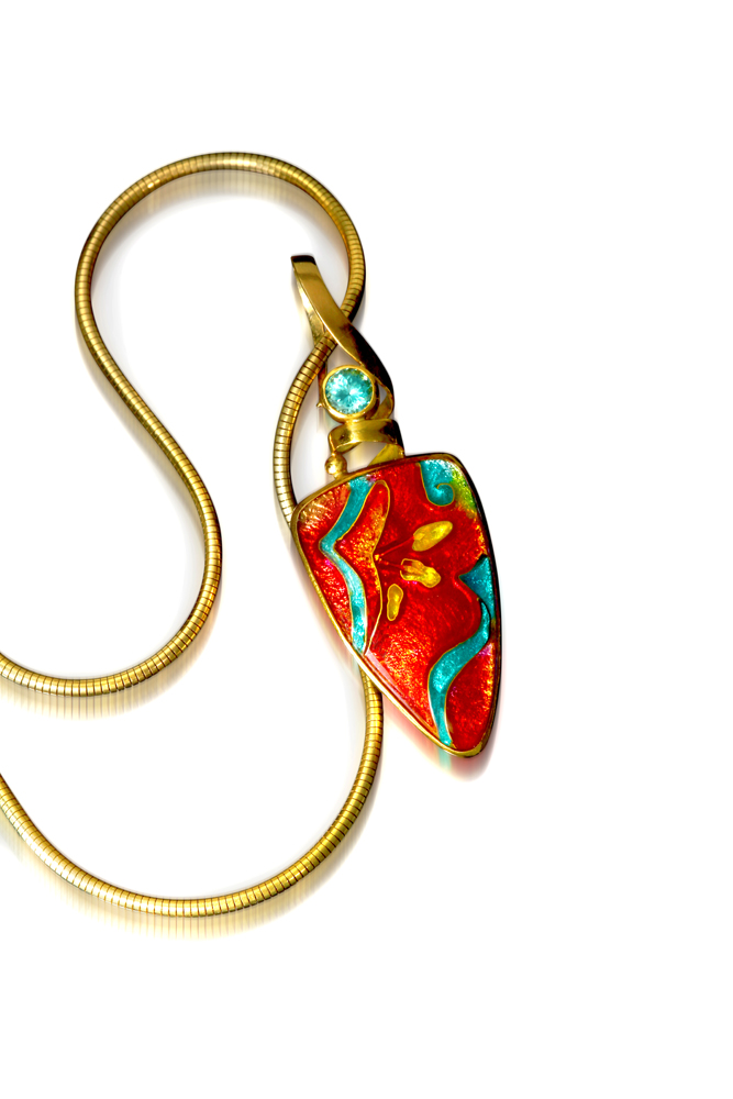 Custom Enamel Necklace | Spring Flowers | Enamel Jewelry by Patsy Croft