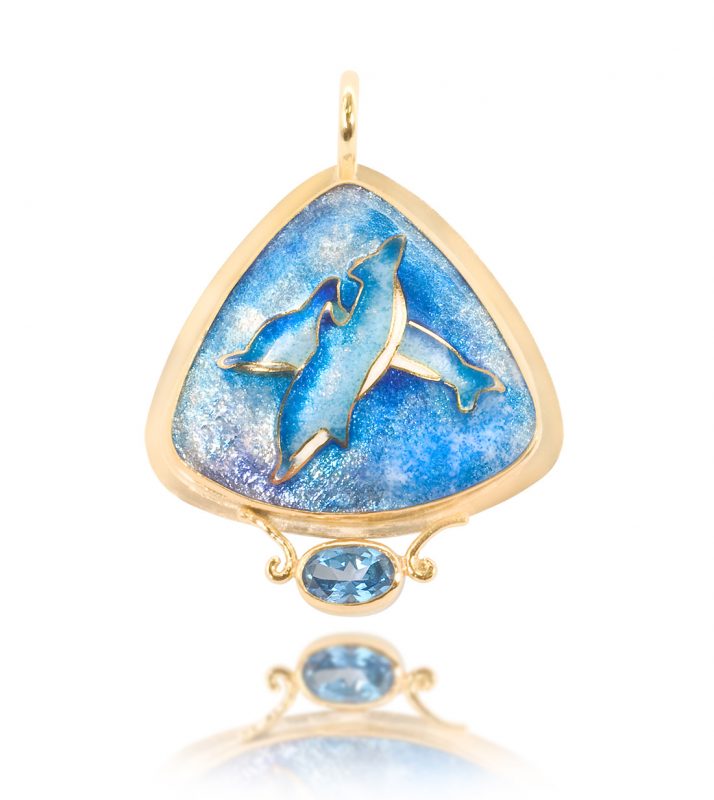 Dolphin | Cloisonne jewelry | Enamel jewelry | Unique jewelry designs ...